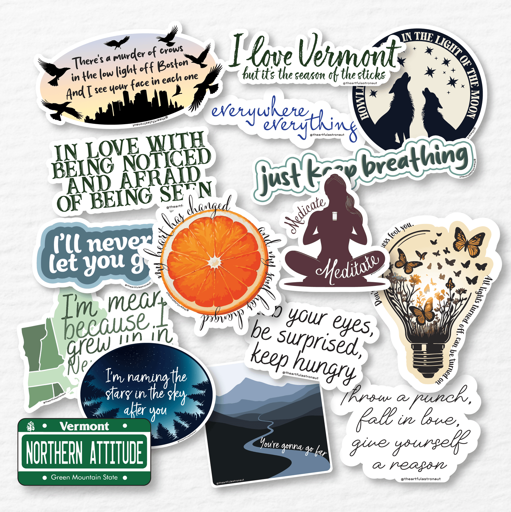 Noah Kahan Stickers – The Artful Astronaut LLC